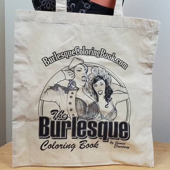 Vintage | Bags | Burlesque Coloring Book Tote Bag | Poshmark